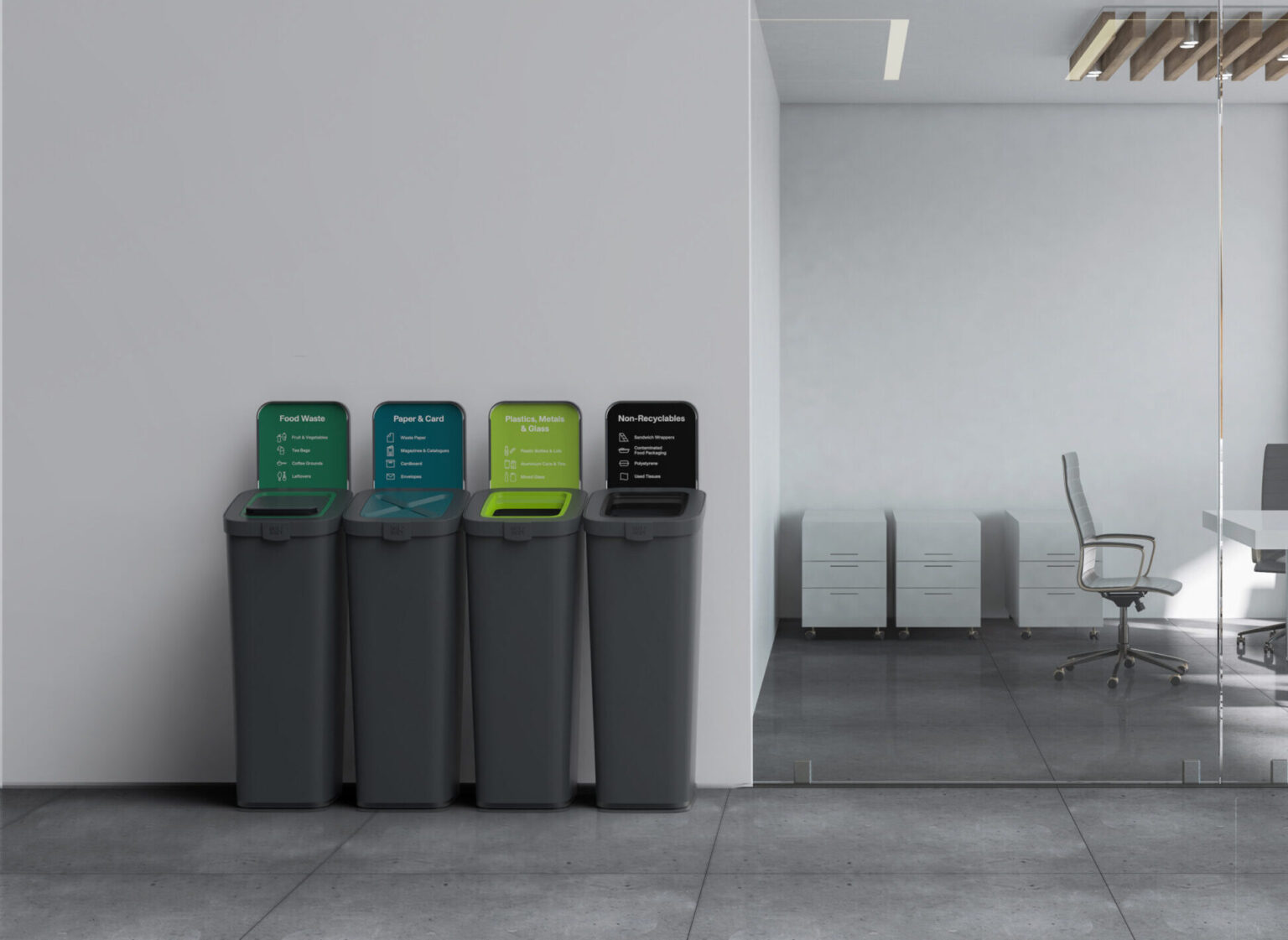 Unisort Climate Recycling Bin with 4 Waste Streams - Unisort