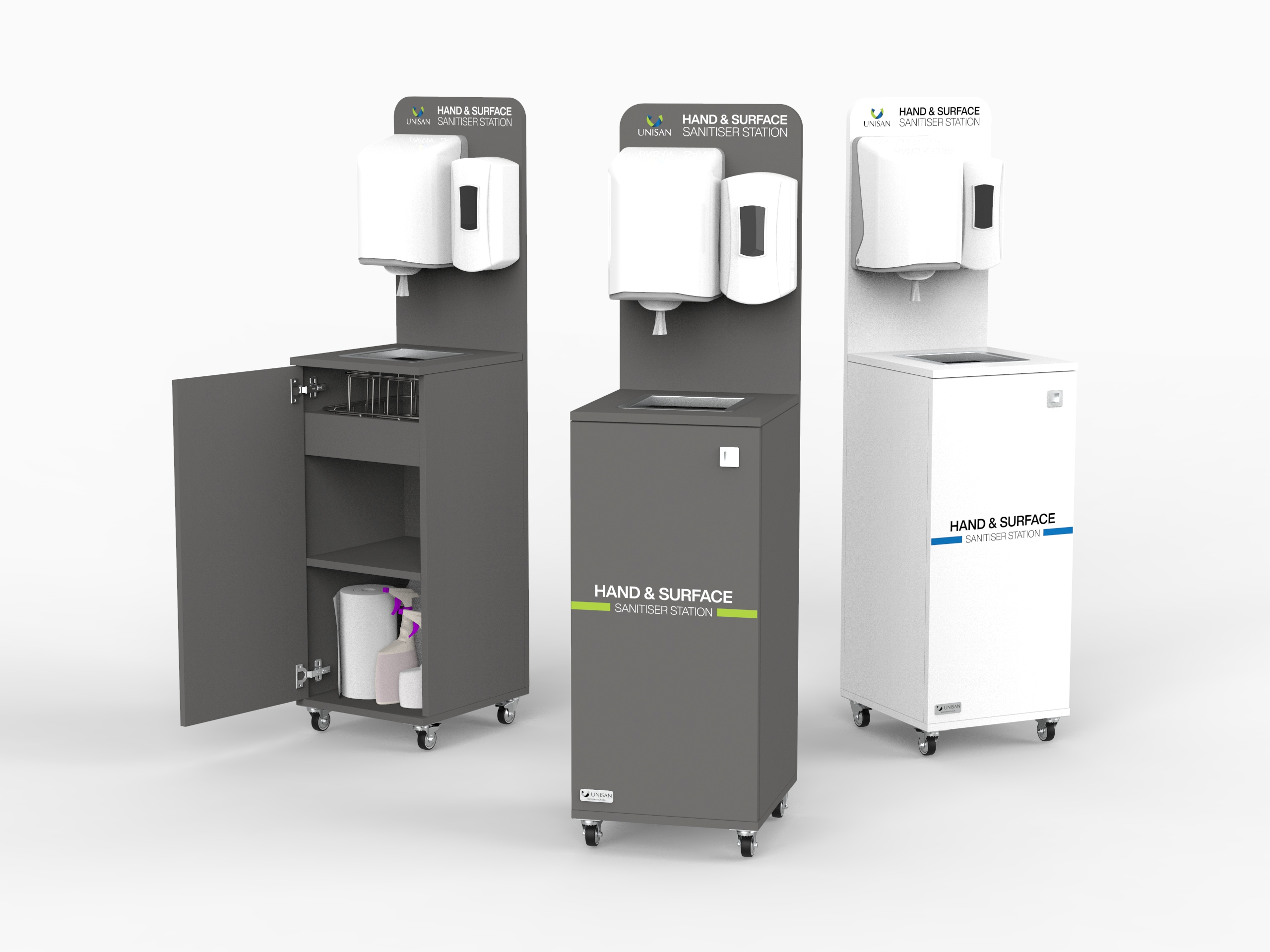 Check out our new hand & surface sanitiser hygiene stations - Unisort