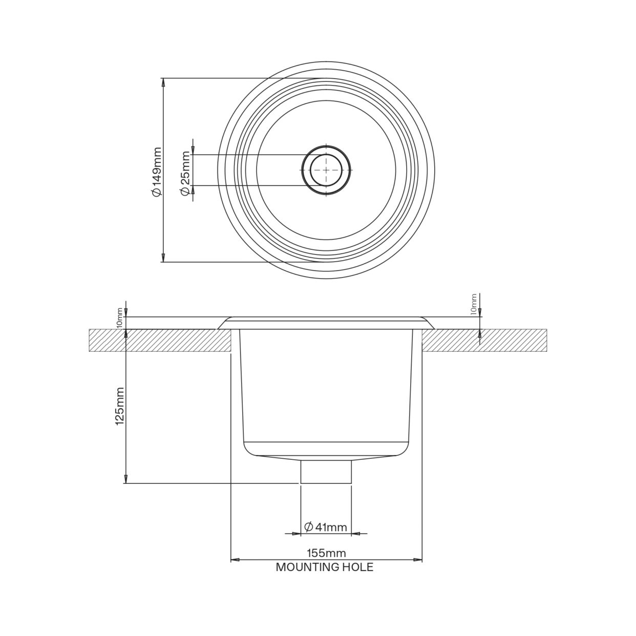 Unisort Round Liquid Funnel Kit - Extra Depth - Unisort
