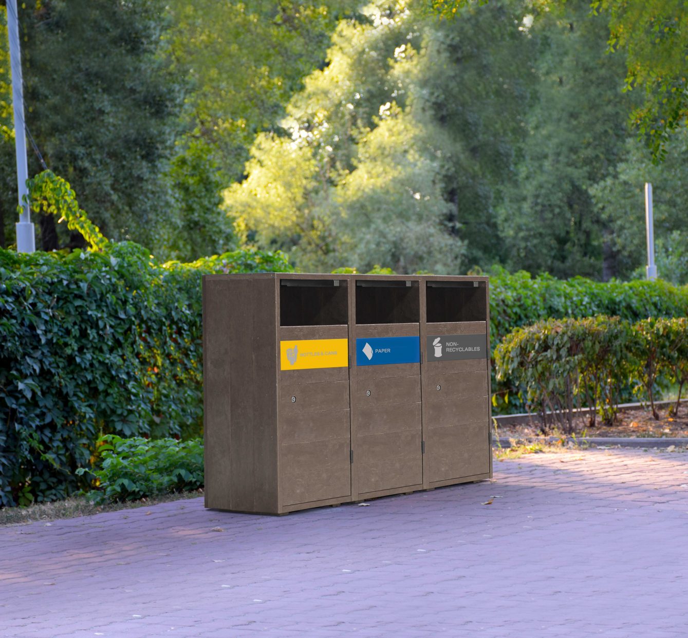 Unisort Novato Outdoor Recycling Bin - Unisort