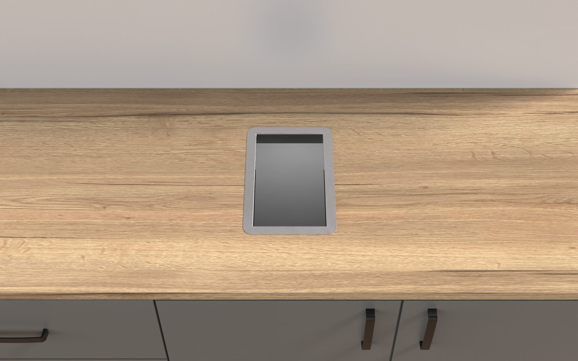 Unisort Edge Rectangle Waste Chute Insert - Stainless Steel - Unisort